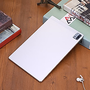 VINGVO Tablet PC, 100-240V 5G WiFi 4GB 64GB White HD Tablet for Elderly for Study (U.S. regulations)