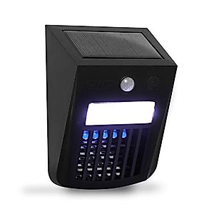 PIC 2-in-1 Solar Bug Zapper and Motion Sensor LED Light, Outdoor Electric Insect Killer, Mosquito Fly Zapper Trap for Outdoor Use