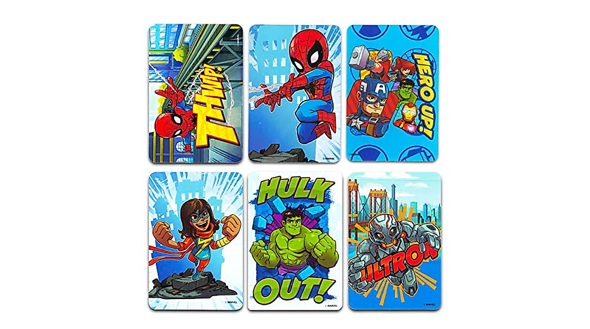 Marvel Super Hero Stickers - 100 Jumbo Avengers Rewards for Kids