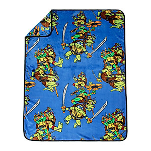 Jay Franco Nickelodeon Teenage Mutant Ninja Turtles Mutant Mayhem Michaelangelo Nogginz Set - 40 x 50 Inch Blanket & Plush Pillow Set, Kids Super Soft 2 Piece Set