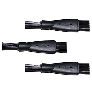 HQRP 3-Pack Cleaning Brush Compatible with Wahl Beard Trimmer 9854-600, Flex Shaver 7367-400, Groomsman 7063, LifeProof 7061-100, 7061-2101, 7061-2201, 7061-2301 Electric Shaver, Trimmer
