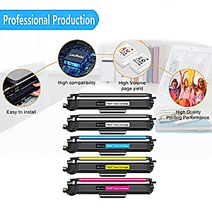 LeciRoba Compatible for Brother HL-L3270CDW Toner Cartridges High Yield TN227 TN-227 Replacement for Brother HL-L3290CDW HL-L3210CW HL-L3230CDW MFC-L3770CDW Printer (2Black/Cyan/Yellow/Magenta, 5 PK)