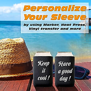 QualityPerfection Can Cooler Sleeve (6 Pack) 12 Oz Neoprene Collapsible Cooler Can, Insulated Can Holder, 4mm Thick Beer &Soda Can Cover, Police Cooler Can Covers(Tie - Dye Mix)