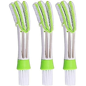 VENDOSMini Duster for Car Air Vent, Set of 3 Automotive Air Conditioner Cleaner and Brush, Dust Collector Cleaning Cloth Tool for Keyboard Window Leaves Blinds Shutter Glasses Fan