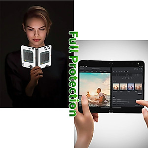 RWUTYTIUL Compatible with Microsoft Surface Duo Case 8.1", Minimalist Ultra Slim Durable Texture Bumper Hard PC Protective Phone Fold Cover Case for Microsoft Surface Duo 2020, Retro Gamepad