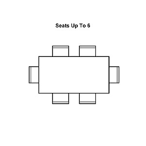 KunMai 63'' Dining Table Concrete Grey Dining Table for 6 Rectangle Wooden Tabletop