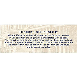 USA Four Most Famous Coins, Genuine Coin Set, Buffalo Nickel, Indian Head Cent, Bicentennial Half Dollar and Quarter, Certificate of Authenticity – American Coin Treasures