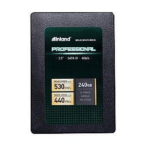 INLAND Professional 240GB SSD 3D NAND SATA III 6Gb/s 2.5" 7mm Internal Solid State Drive (240G)