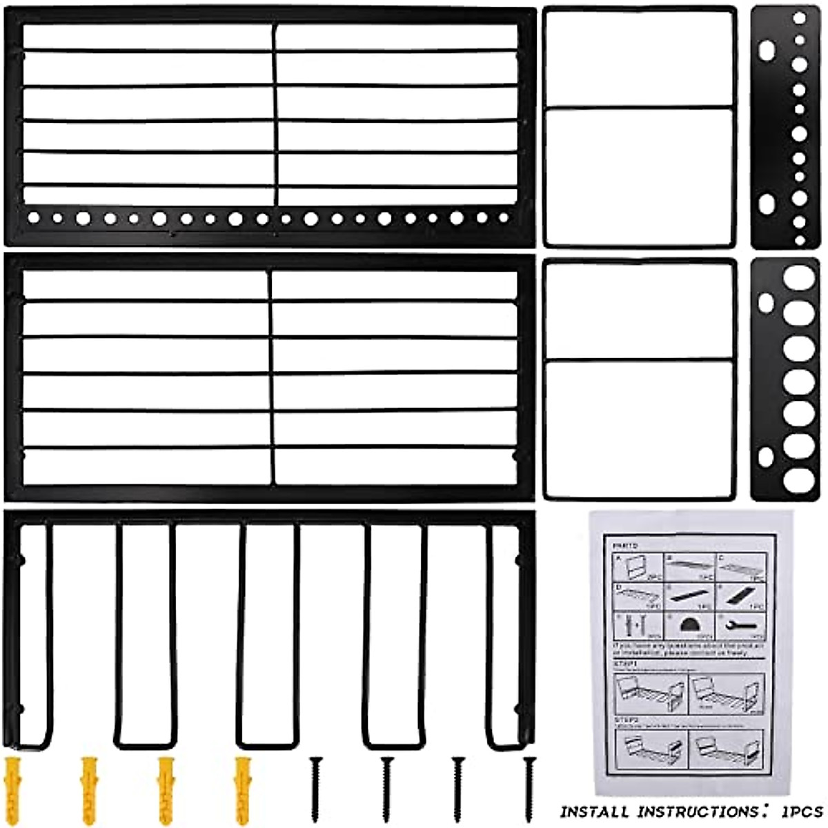 Power Tool Organizer, 3 Layers Drill Holder Wall Mount, Garage Tool Organizers and Storage with 3Pcs Parts Tool Organizers, Gifts for Men Fathers