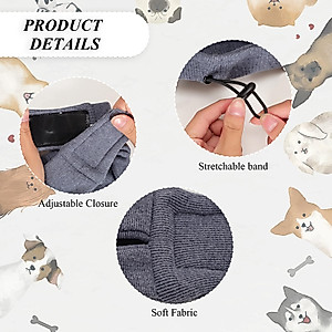 Ngdhkd 1Pcs Dog Ear Muffs Noise Protection Dog Calming Hoodie No Shake Ear Wrap Dog Ear Covers for Blow Drying Anxiety Relief Calming Dog Hematoma Ear Wrap Happy Hoodie for Dogs Dog Ear Cover for Bath