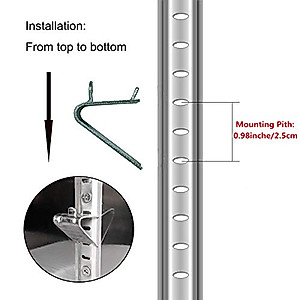 PiPaFOX 20158 Freezer Shelf Clips 12 Pack Stainless Steel Square Support Clip Freezer Cooler Shelf for Refrigerator