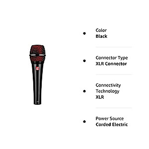SE Electronics V7 BLACK Studio Grade Handheld Supercardioid Microphone with Shock Mount (Black)