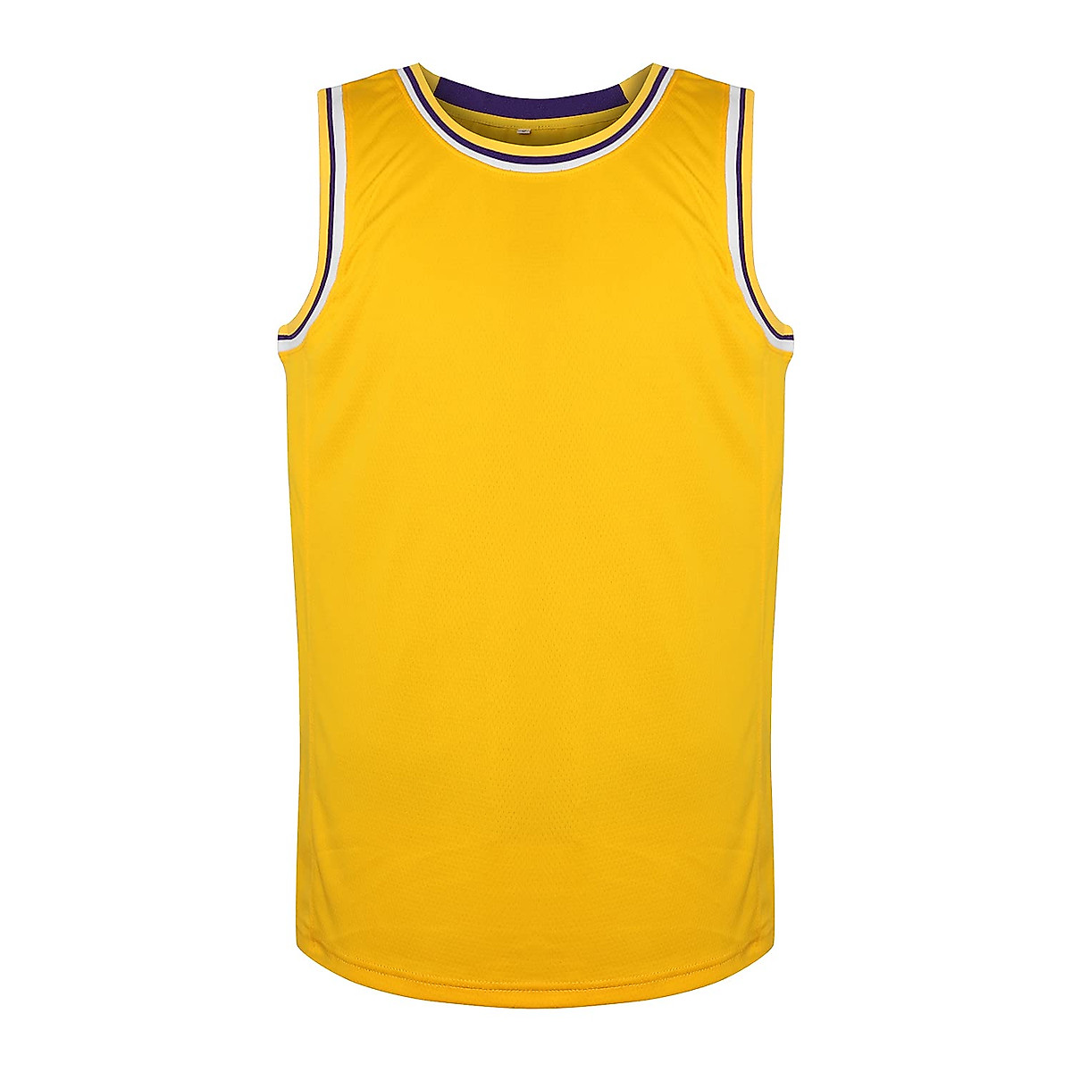 MESOSPERO Blank Basketball Jersey Men's Mesh Athletic Sports Shirts Black Yellow White S-3XL (Yellow, X-Large)