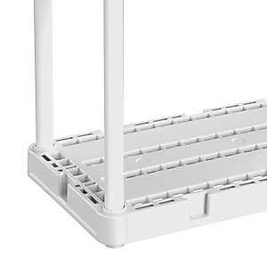 Gracious Living Knect A Shelf Light Duty 3 Shelf Interlocking Storage Units for Home, Office, Basement, or Garage Storage, White (3 Pack)