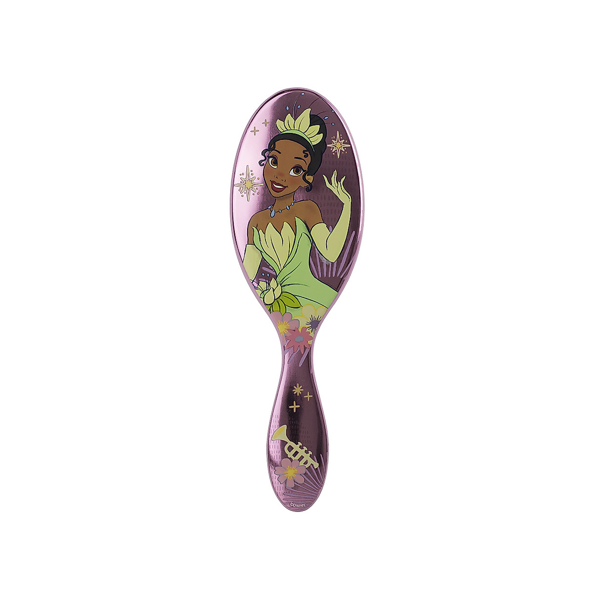 Wet Brush Disney Original Detangler Brush Princess Wholehearted - Tiana, Light Purple - All Hair Types - Ultra-Soft IntelliFlex Bristles Glide Through Tangles with Ease