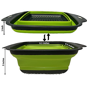 Cocina Vida Bamboo Cutting Board with 4 Collapsible Containers and Strainer - All-in-One Over the Sink or Counter Slide-out Bamboo Cutting Board - Kitchen Must Have