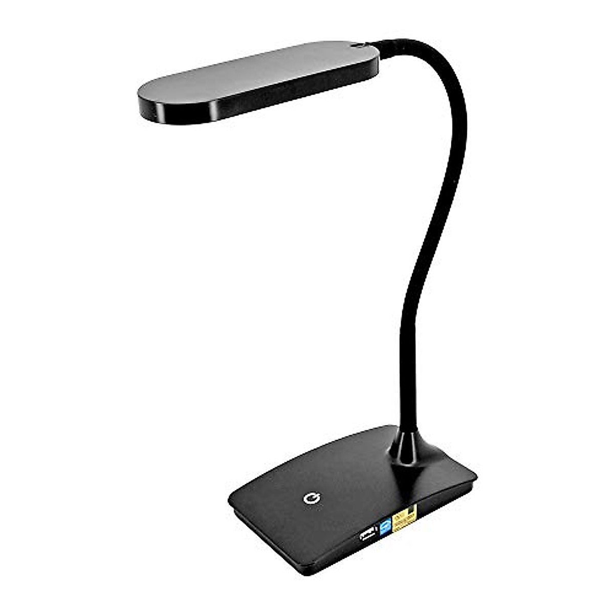 TW Lighting LED Desk Lamp with USB charging Port, 3-Way Touch Switch,IVY-40WT, Black