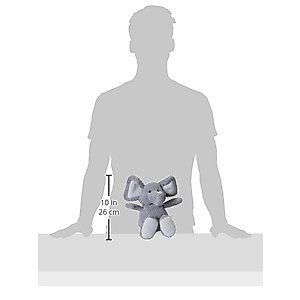 goDog Checkers Elephant Squeaky Plush Dog Toy, Chew Guard Technology - Gray, Large