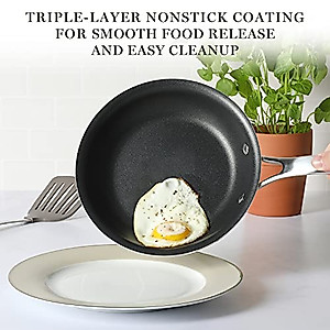 Martha Stewart Bosworth 10 Piece Hard Anodized Nonstick Aluminum Cookware Set - Black