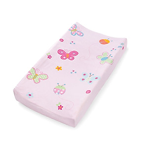 Summer Ultra Plush Character Changing Pad Cover, Butterflies & Ladybugs