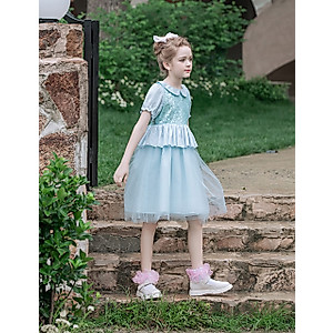 Dicry Baby Girls Double Lace Socks with Ripple Cuffs and Big Ruffle for Infants (GWhite Pink Redold, 6-12 Months)