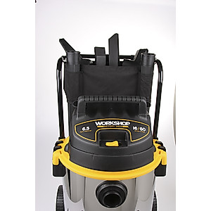 WORKSHOP Wet/Dry Vacs WS1600SS Stainless Steel 6.5-Peak Wet Dry Vacuum Cleaner, 16 Gallon w/ attachment and hose