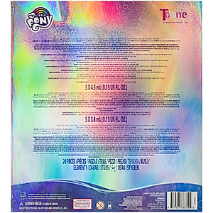 Townley Girl My Little Pony 10 Pcs Sparkly Cosmetic Beauty Makeup Set for Kids Girls Teen with 5 Pcs Lip Gloss, 5 Pcs Nail Polish & Nail Stickers Perfect for Parties, Sleepovers and Makeovers Age 3+