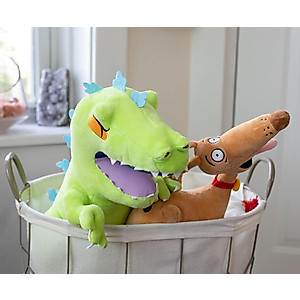 Nickelodeon Rugrats Reptar 15-Inch Character Plush Toy | Soft Cute Plushies and Big Stuffed Animals, Cartoon Gifts and Collectibles | Kids Room Decor, Bedroom Accessories