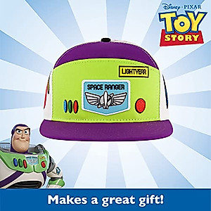 Concept One Disney Pixar Toy Story 4 Baseball Cap, Buzz Lightyear Adult Snapback Hat with Flat Brim, Multicolor, One Size