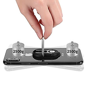 BoxWave Car Mount Compatible with Oppo Reno 7 Z - Mobile HandGrip Car Mount, Finger Grip Mobile Car Mount Stand for Oppo Reno 7 Z - Metallic Silver