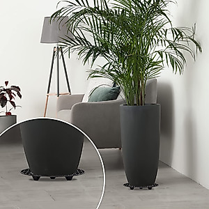 8Pcs Plant Stand Indoor Outdoor, Plant Level Pot Elevator- 2 Size Plant Riser Holder Plastic Floor Protector Plant Trivet, Heavy Planter Holder for Prevent Rot and Damage on Patio & Deck(7.9"&11.8" )