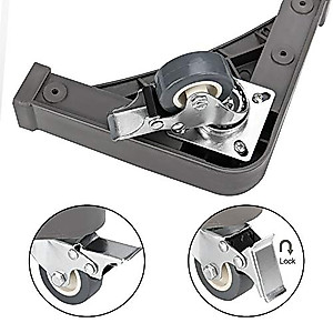 HOZEON 2 Pack Washing Machine Furniture Dolly, Telescopic Movable Trolley with 4 Locking Swivel Wheels Adjustable Moving Cart Heavy Duty Stand Base for Refrigerator Dryer, 480 lb