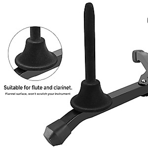 EASTROCK Alto&Tenor Saxophone Stand Folding Saxophone Stand Saxophone Holder Rack with 2 Detachable Flute/Clarinet Holders Carrying Bag