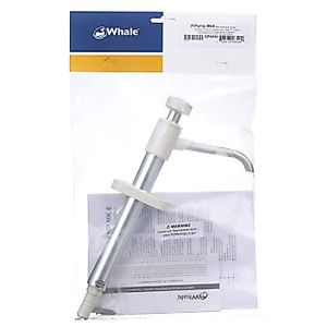 Whale GP0650 V Pump Mk 6 Hand-Operated Galley Water Pump, 2.2 GPM Max Flow Rate, Suitable for Fresh or Saltwater, White, One Size