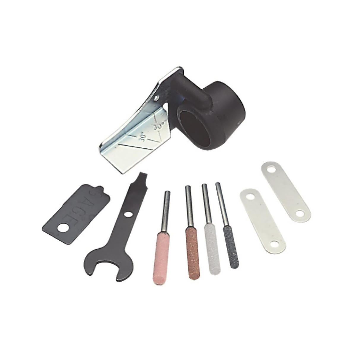 Dremel 1453 Chainsaw Sharpening Kit, Rotary Tool Accessory Set with Sharpening Angle Guide Attachment and Grinding Stones