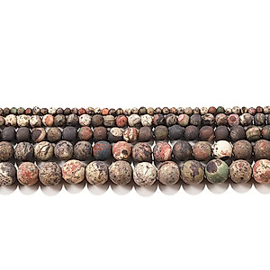YU 1strand 4/6/8/10/12mm Dull Polish Matte Flower Natural Stone Round Loose Spacer Beads for DIY Bracelet Jewelry Makings Supplies T314 (Color : Matte Flower Agates, Item Diameter : 8mm)
