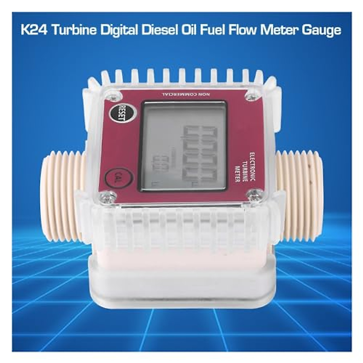 Flow Meter Digital Water Flow Meter K24 LCD Digital Oil Fuel Flow Meter Liquid Water Tester High Stability and Convenient Operation