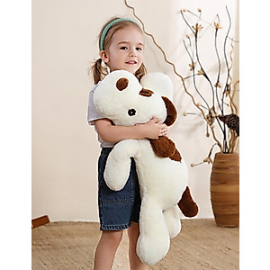 Gubuy 5 lb Weighted Animal Plush, 24in Weighted Cute Dog Plushie Toy Dolls Pillows (Dog)