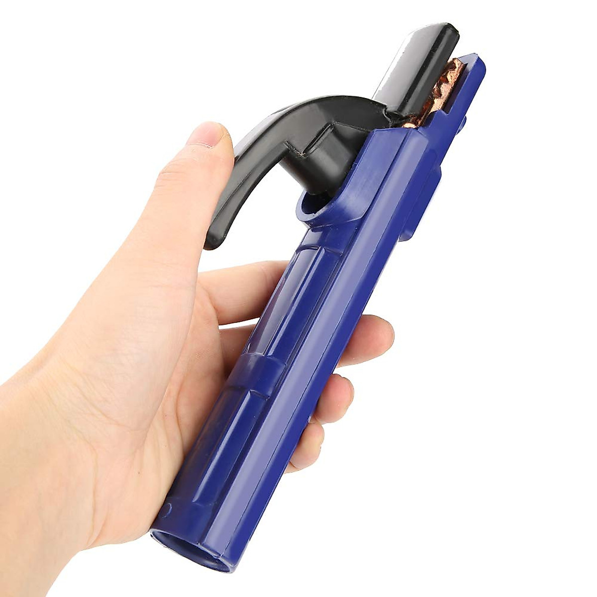 Jaw Holding Plier, Copper Electrode Holder Welding Electrode Holder, Welder Electrode Holder Blue Electrode Clamp for Welder