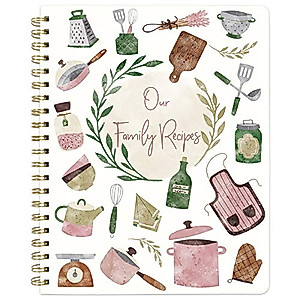 ceiba tree Recipe Book to Write in Your Own Recipes Family Blank Cookbook with Tabs Stickers 8.5" x 11" Mother Day Gifts Ideas for Wife Mom Women