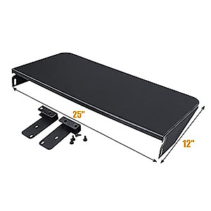 Utheer Folding Shelf for Traeger Pro 22, Pro 575 and Ironwood 650 Series Pellet Grill, Grill Accessories for Traeger Pellet Grills, BAC362 Front Folding Shelf, 25" L x 12" W, Black