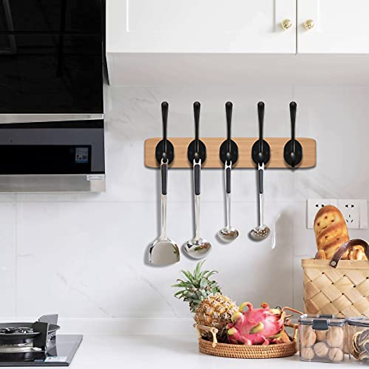 10 Pack Black Wall Hooks for Hanging, Metal Coat Hooks Wall Mounted Cubicle Accessories, Retro Double Hooks Heavy Duty Door Hanger for Towel, Hat, Key, Closet, Bag