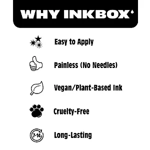 Inkbox Temporary Tattoos, Semi-Permanent Tattoo, One Premium Easy Long Lasting, Water-Resistant Temp Tattoo with For Now Ink - Lasts 1-2 Weeks, Cross Tattoo, 2 x 2 in, Crotth