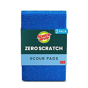 Scotch-Brite Non-Scratch Scour Pads, Scouring Pads for Kitchen and Dish Cleaning, 3 Pads