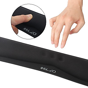 ELZO Wrist Rest Support for Keyboard & Mouse Pad Combo with Comfortable Memory Foam Padding, Nonslip Rubber Base for PC Computer Laptop Mac
