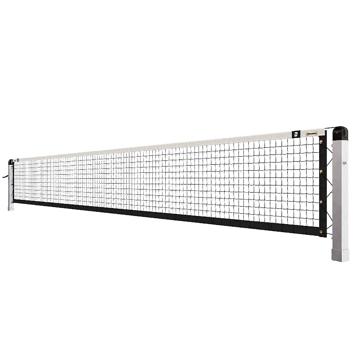 Dominator In Ground Pickleball System - Includes Two Heavy Duty Square Pickleball Posts with Net and Sleeves - Aluminum, Rust Free, and Follows USAPA Standards