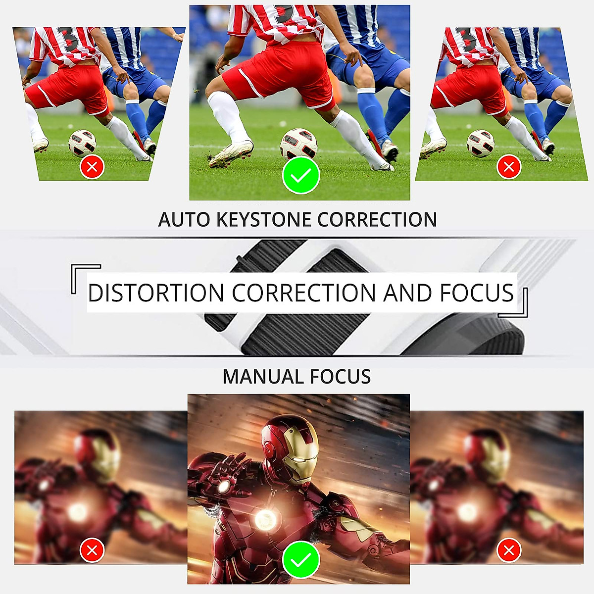 AKASO WT50 Mini Pocket Pico Projector, 1080P HD Video DLP Portable Projector with Android System, WIFi, Wireless Screen Sharing, Trackpad Design, Pocket Sized Home Theater Projector for iPhone Android