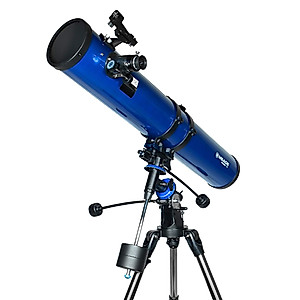 Meade Instruments 216004 Polaris 114Eq Reflector Telescope, Metallic Blue