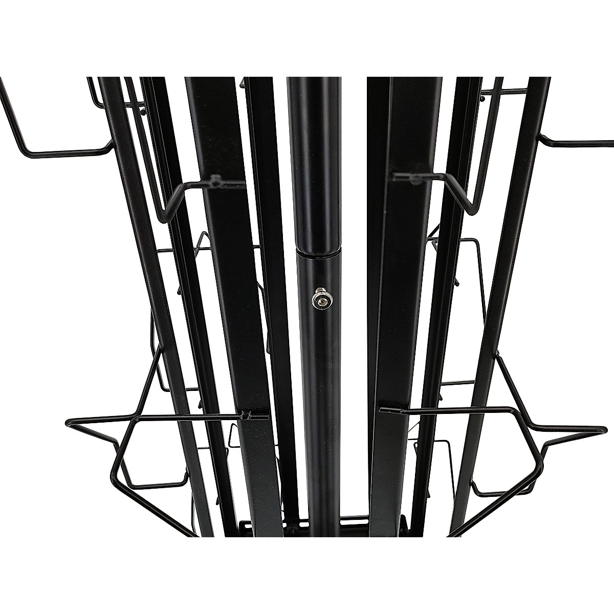 Adjustable Greeting Card Rack Display Stand 4 Tier 16 Pocket Organizer Postcard CD DVD Book Brochure Literature Rotating Spin 7X5 6X4 4X5 5X7. Pocket Size: 4.6-10"Wide X 8"High 11602-R-8"-NPF