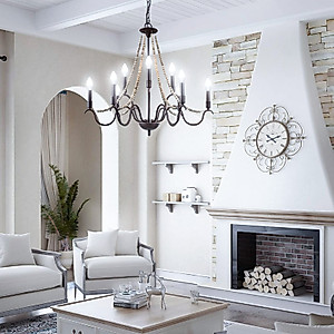 MAXvolador E12 LED Candelabra Light Bulbs 60W Equivalent, Daylight White 5000K 600 Lumen Chandelier Bulb, 6W B11 Candle Base, Non-Dimmable, Pack of 6